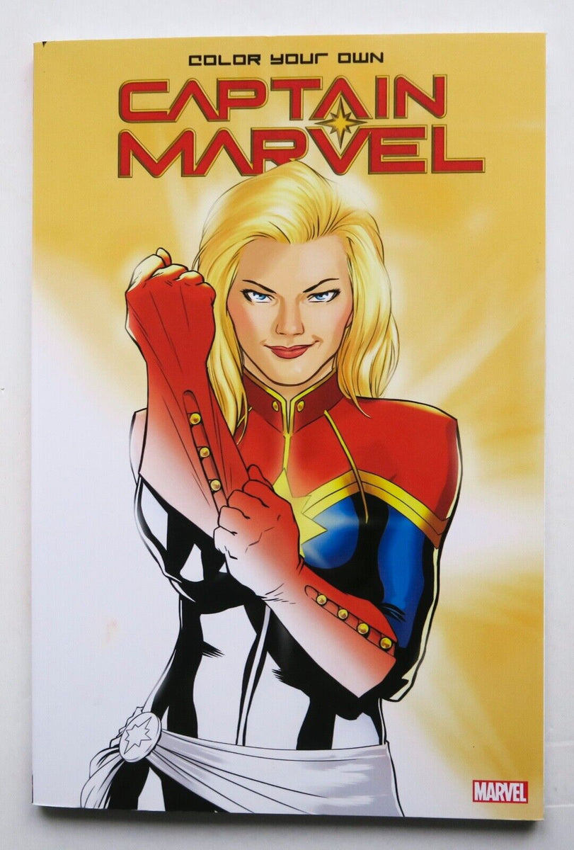 Color Your Own Captain Marvel Coloring Book Marvel Graphic Novel Comic ...